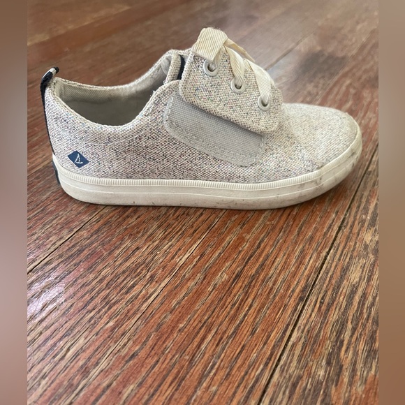 Sperry | Shoes | Toddler Girl Sperry Sneakers Gold Glittery Shoe With ...